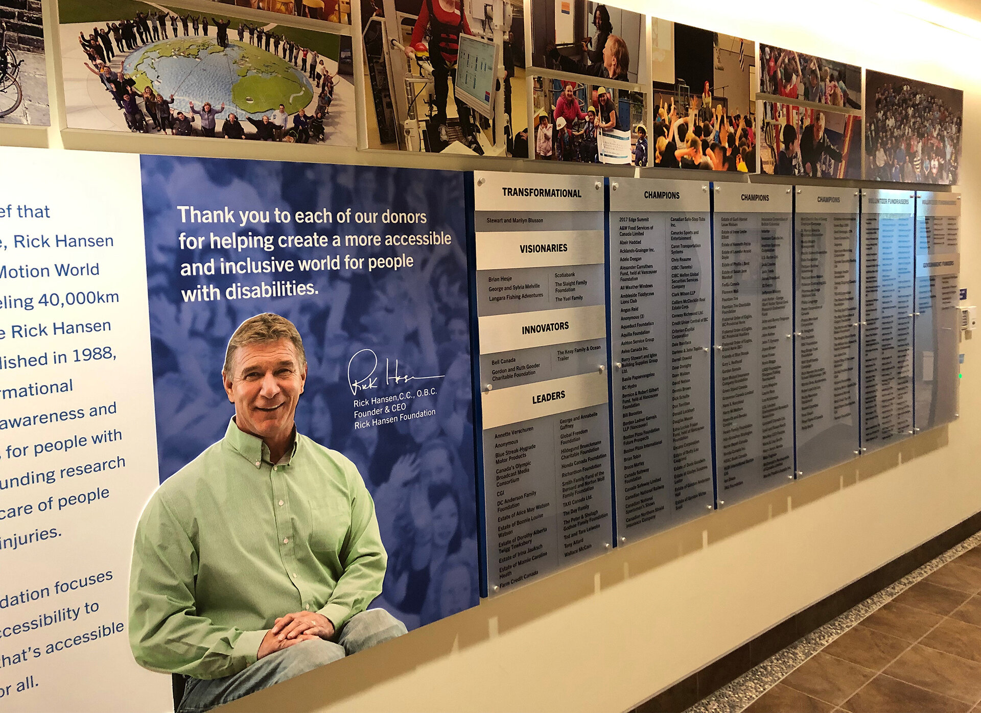 Our Generous Supporters | Rick Hansen Foundation